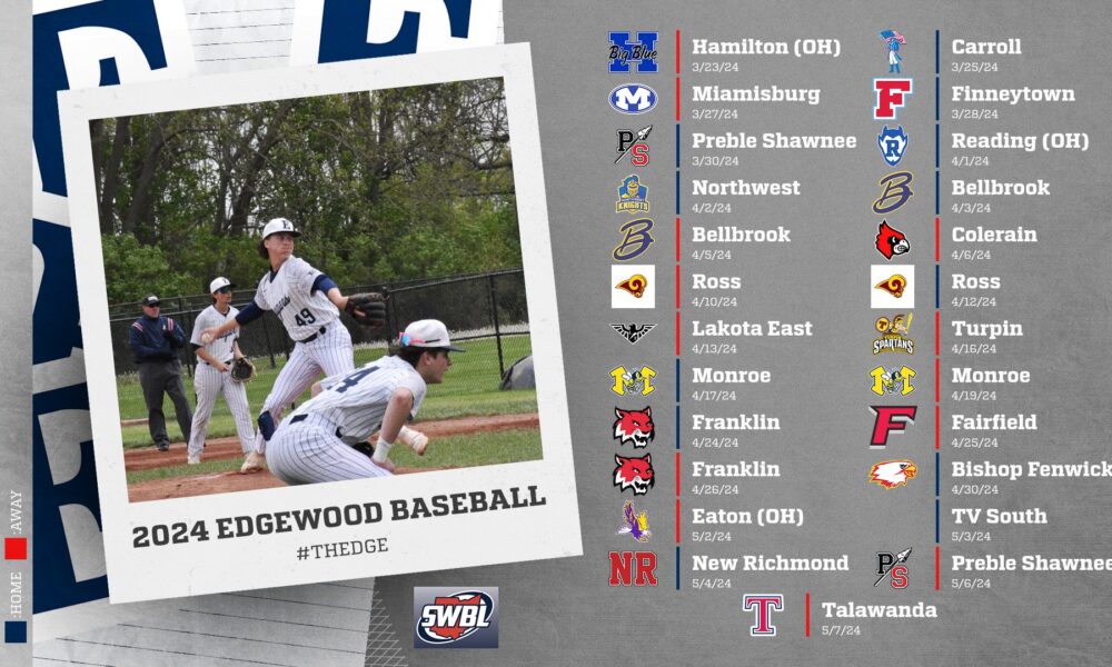 Edgewood Baseball schedule is out! – Edgewood